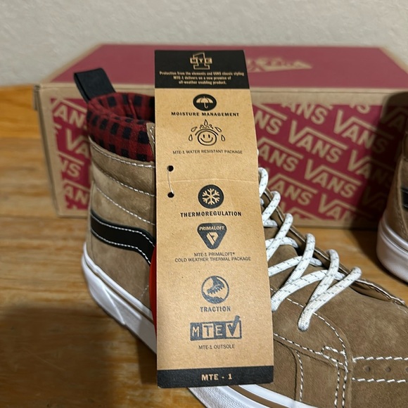Vans | Shoes | Vans Sk8hi Mte Plaid Brown Black Made For The Elements ...